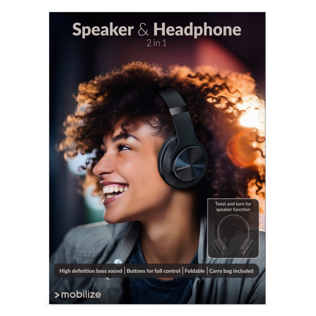 Mobilize Bluetooth Headphone - with Speaker Function - Telefoonglaasje
